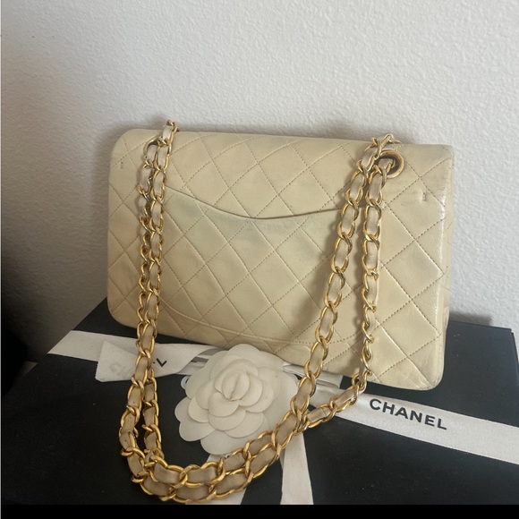 CHANEL | Bags | Authentic Chanel Neutral Medium Double Flap Bag | Poshmark